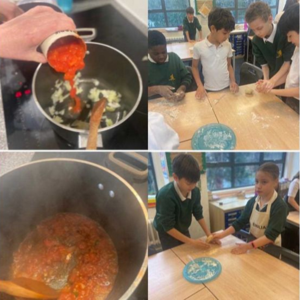 Sheen Mount Primary - Pasta making in Year 6