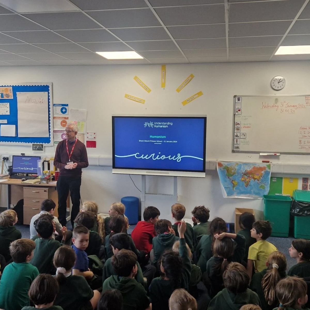 Sheen Mount Primary - A visitor and the tiniest bones in our body